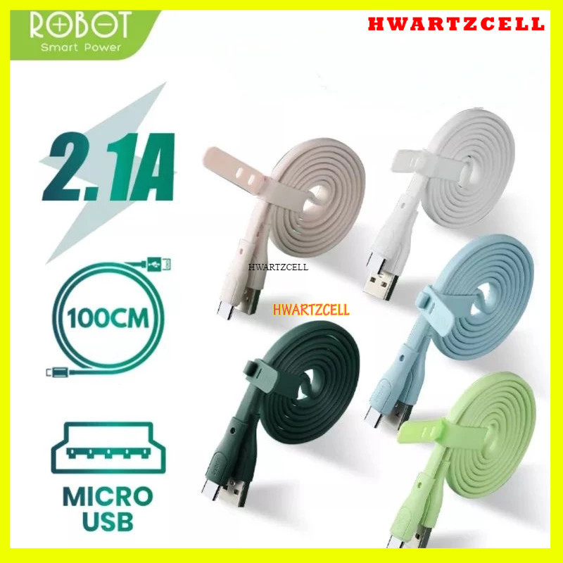 Jual KABEL DATA ROBOT RGM100 KABEL DATA MICRO USB FAST CHARGING 2.1A ...