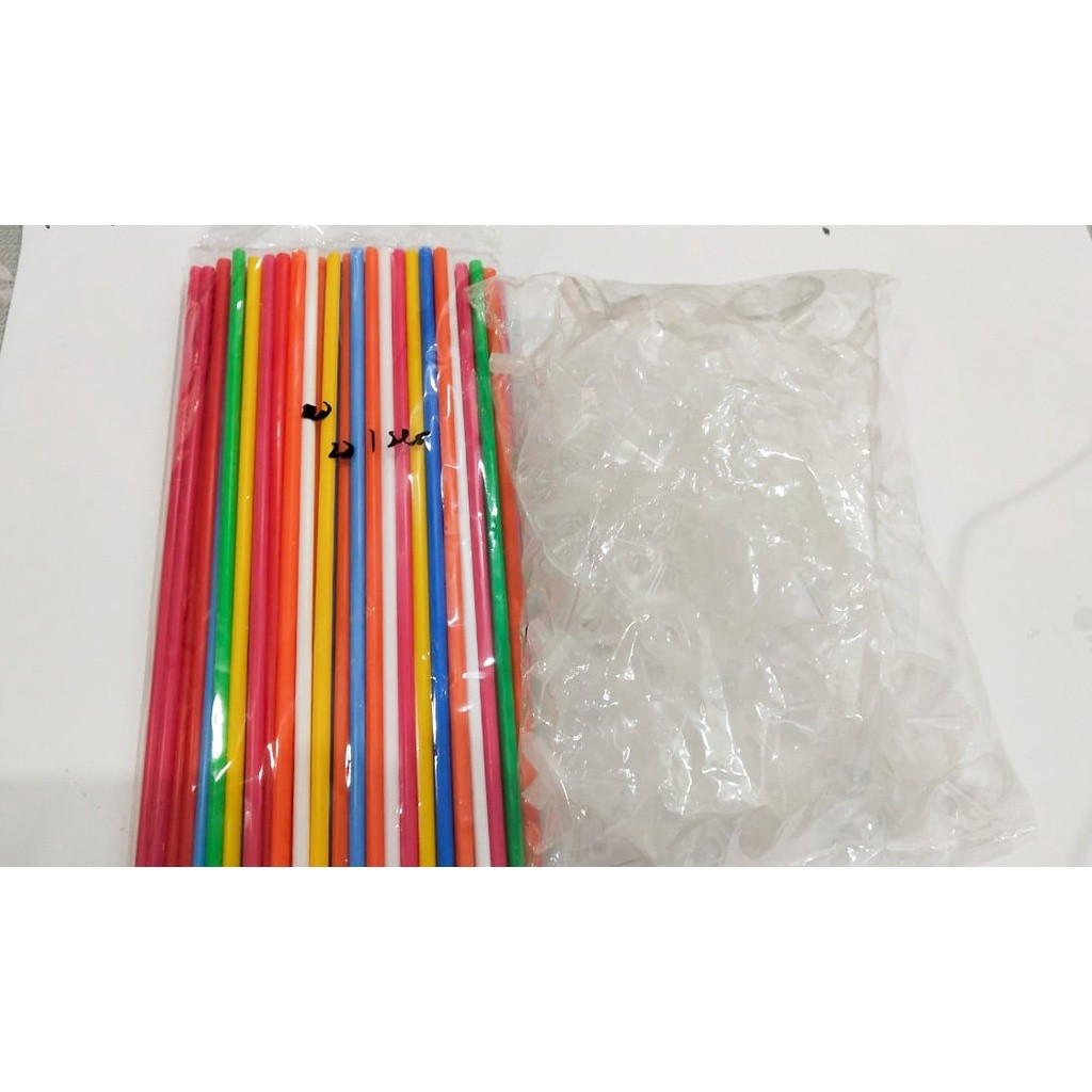 Jual stick balon dan cup balon/ tangkai pegangan balon dan kepala 1 set ...