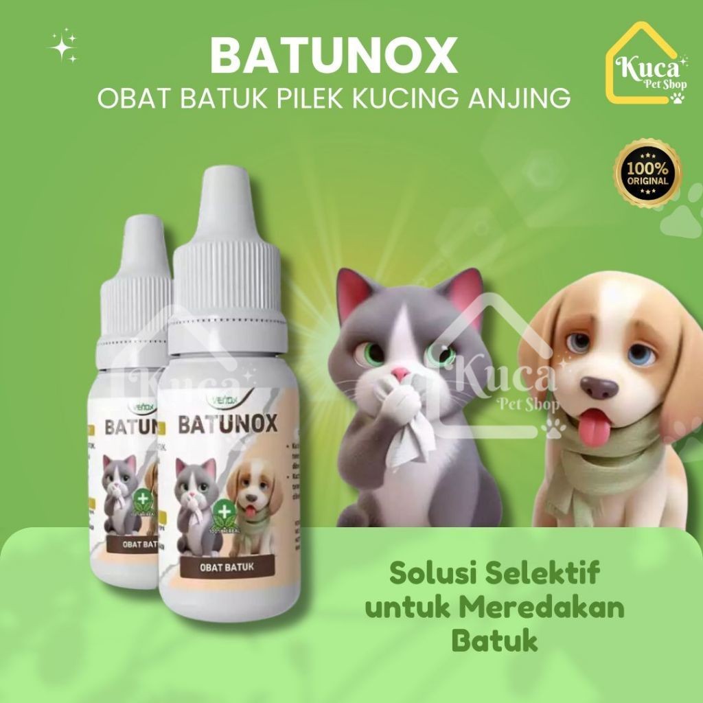 Jual Batunox Obat Batuk Pilek Kucing Anjing Bapil Sesak Nafas Berdahak ...