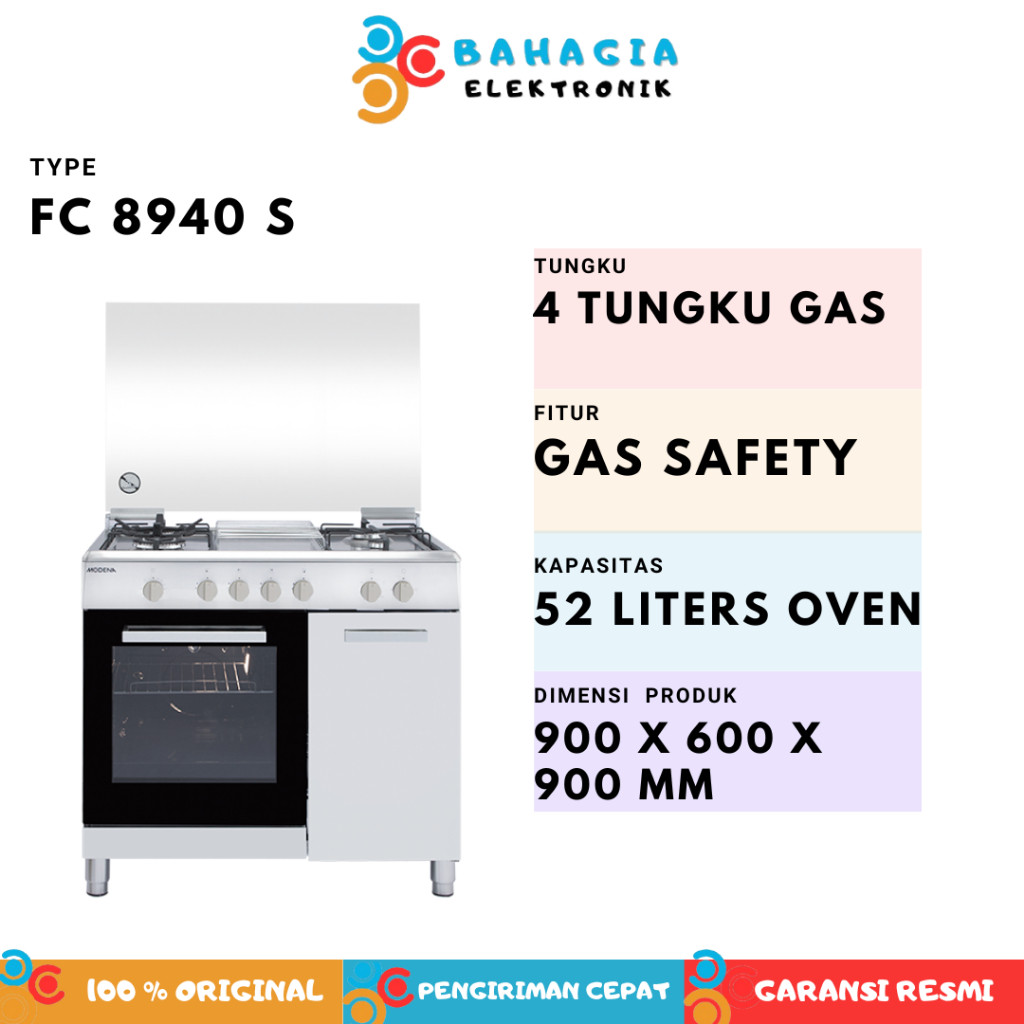 Jual Modena FC 8940 S - freestanding cooker 90cm | Shopee Indonesia