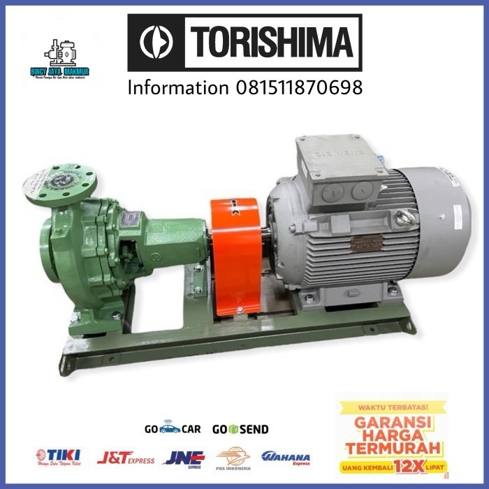 Jual Pompa Centrifugal Torishima CEN 65x50-200 + Yuema 10HP 2Pole 50Hz ...