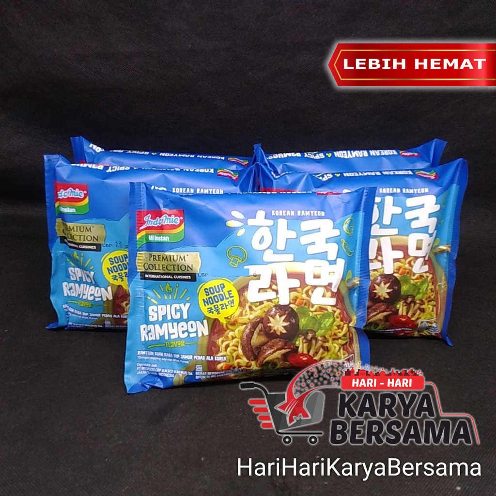 Jual INDOMIE MI INSTAN SPICY RAMYEON KOREAN SOUP PACK 5'S X 83GR | Shopee Indonesia