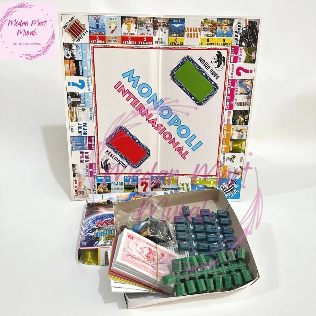 Jual Medan Mart - Mainan Monopoly International 2 in 1 Mainan Jadul ...