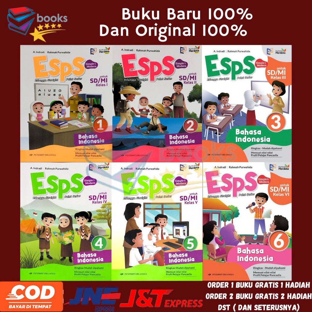 Jual Buku Esps Bahasa Indonesia Kelas 1 2 3 4 5 6 SD/MI Kurikulum Merdeka Edisi Revisi Penerbit ...