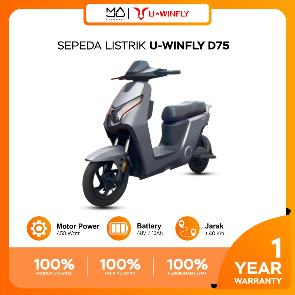 Jual U-WINFLY Sepeda Listrik U-Winfly D75 450 Watt - Garansi Resmi ...