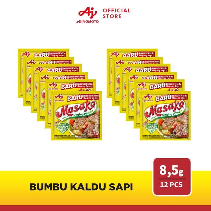 Jual Masako® Bumbu Kaldu Sapi Penyedap Rasa 8.5g (12 pcs) | Shopee ...