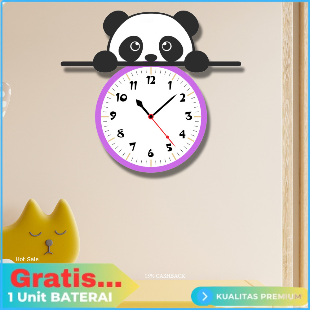 Jual Jam Dinding Anak Panda Mengintip – Model Lucu & Kekinian | Shopee ...