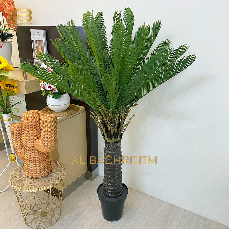 Jual 1 SET TANAMAN ARTIFICIAL PALEM PREMIUM JUMBO DEKORASI POJOK RUANG ...