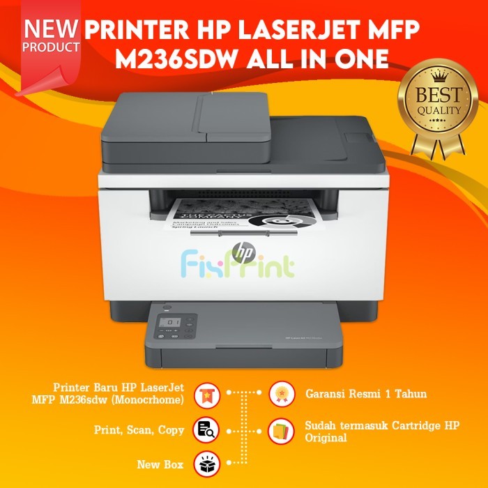 Jual Printer HP LaserJet MFP M236sdw Monocrhome All In One Print Scan ...