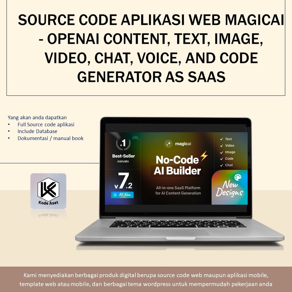 Jual SOURCE CODE APLIKASI WEB MAGICAI - OPENAI CONTENT, TEXT, IMAGE, VIDEO, CHAT, VOICE, AND ...