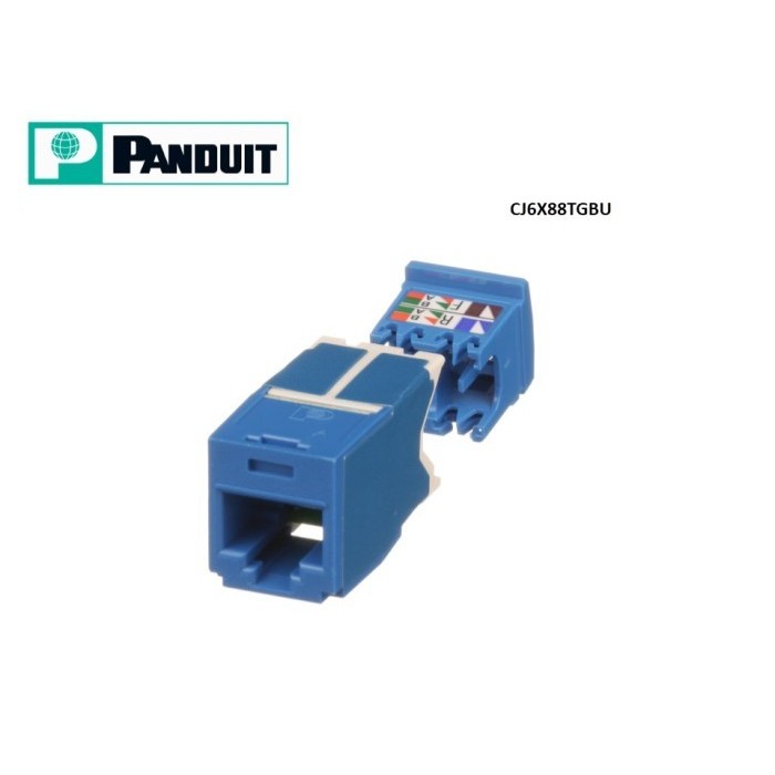 Jual Panduit Modular Jack Cat6A / Cat 6A Biru Original CJ6X88TGBU ...