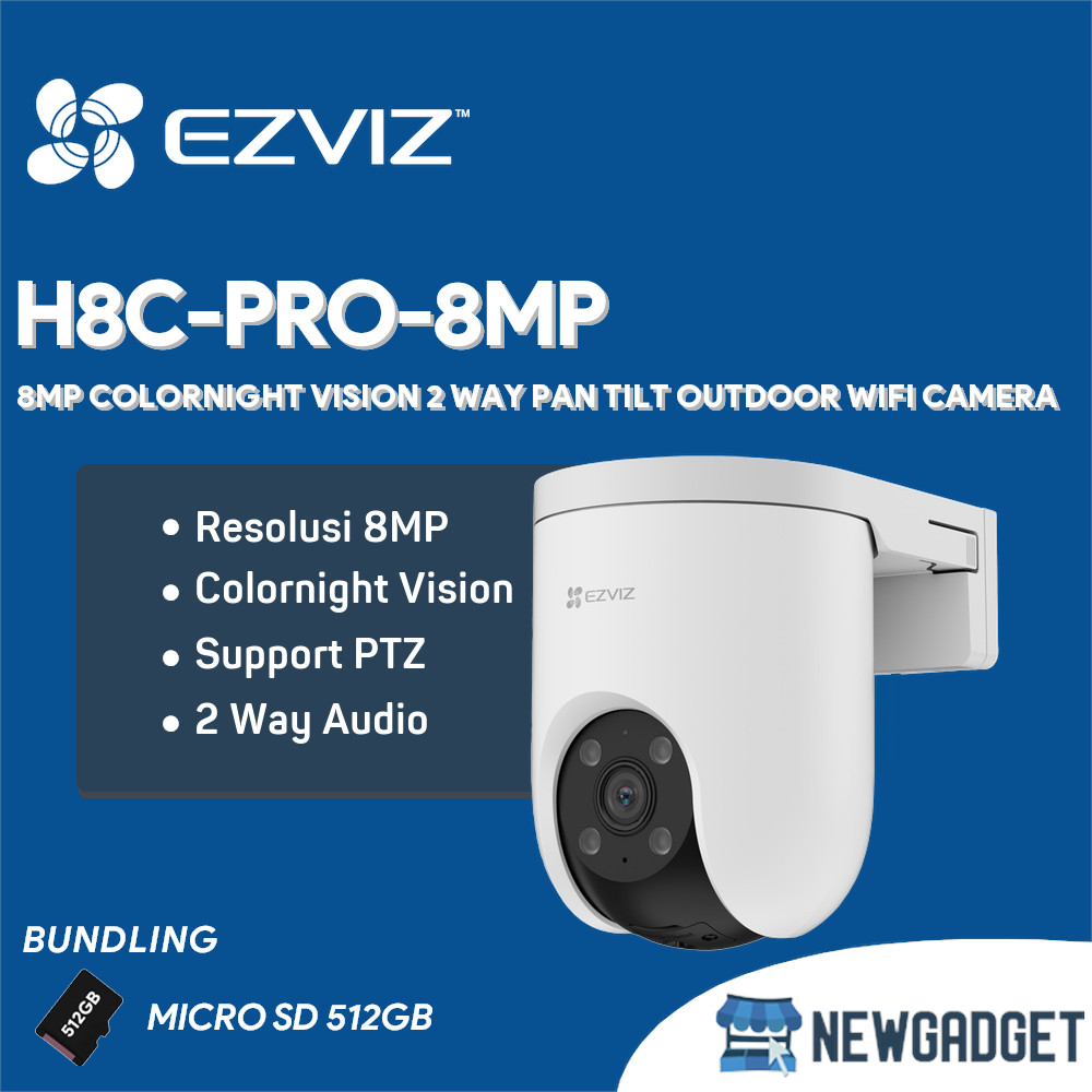 Jual EZVIZ H8C-PRO-8MP 8MP COLORNIGHT VISION 2 WAY PAN TILT OUTDOOR ...