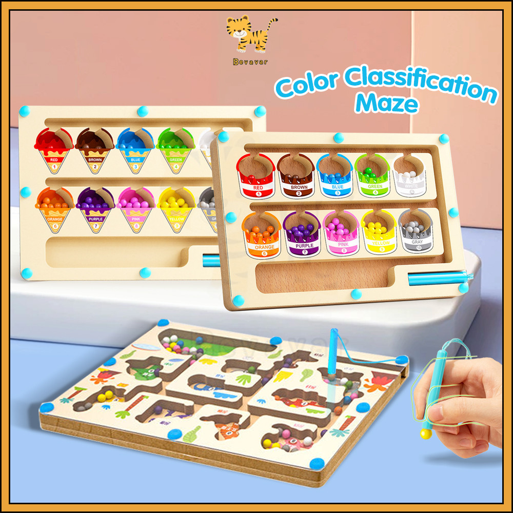 Jual ID Bevavar Color Classification Maze Mainan Sorting Warna Magnet ...
