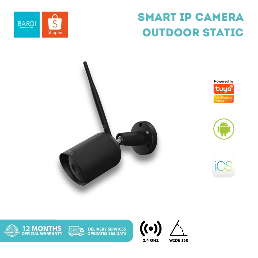 Jual termurah!! BARDI Smart IP Camera Outdoor Static CCTV Wifi Jarak ...