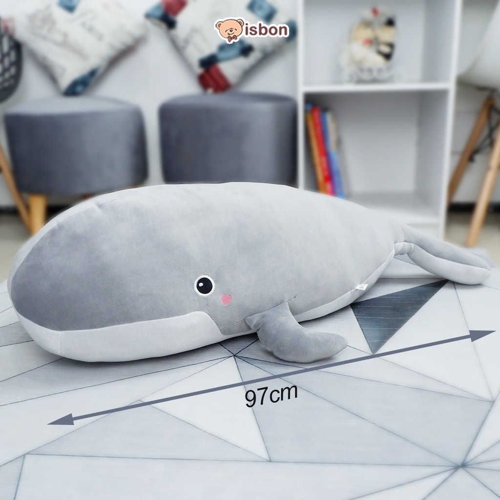 Jual ISTANA BONEKA Ikan Paus Jumbo Biru Whale 38 inch Empuk Bahan ...