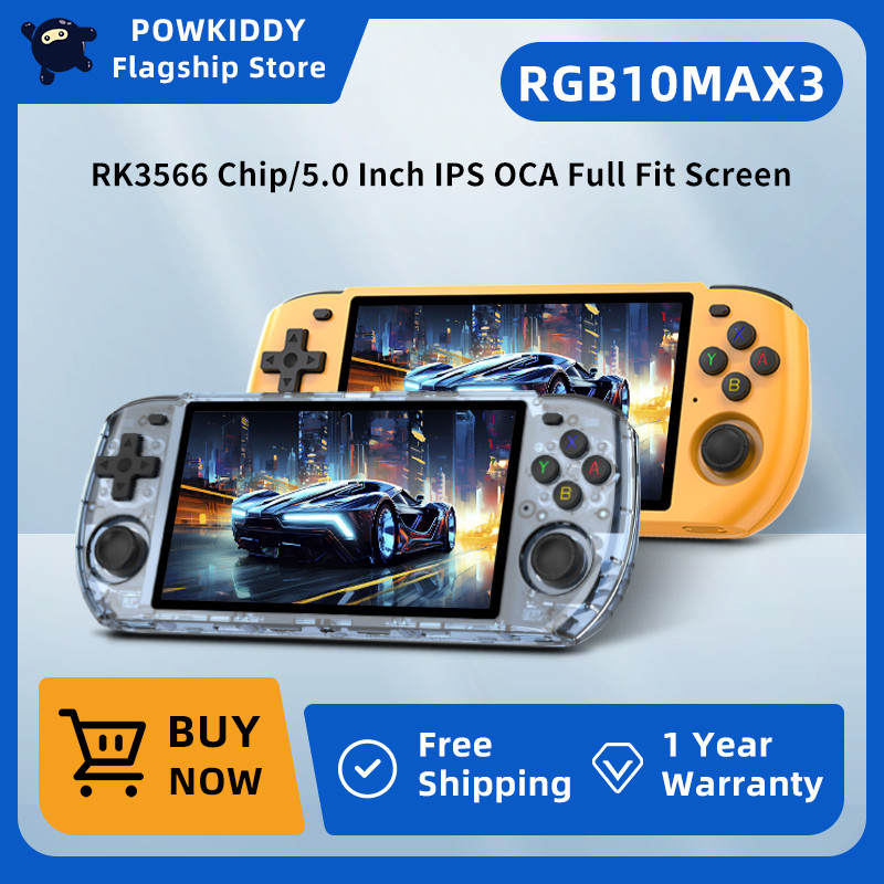 Jual Powkiddy 2024 New RGB10MAX3 Retro Handheld Game Console 5 inch Portable HD Video Game ...