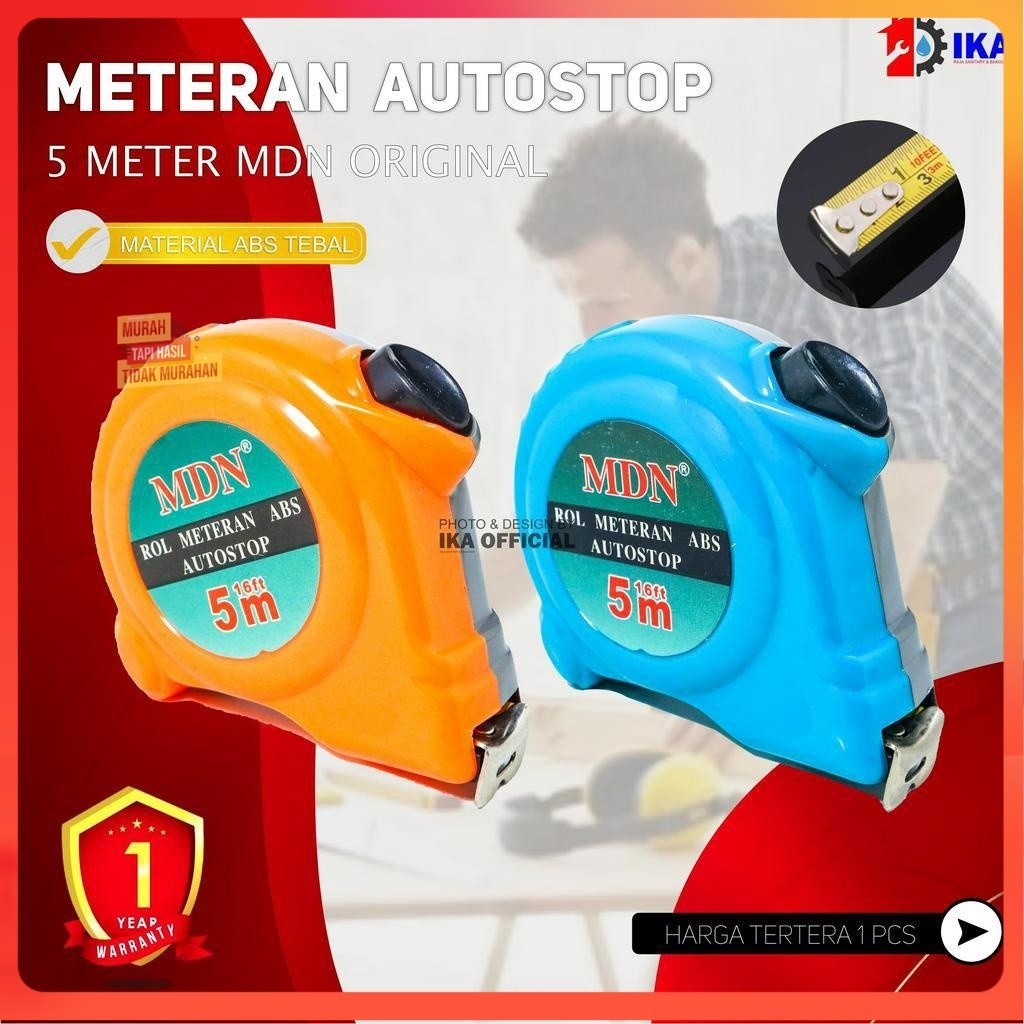Jual Alat Meteran Gulung 5M Alat Ukur Gulung Ukuran 5 Meter / Power ...