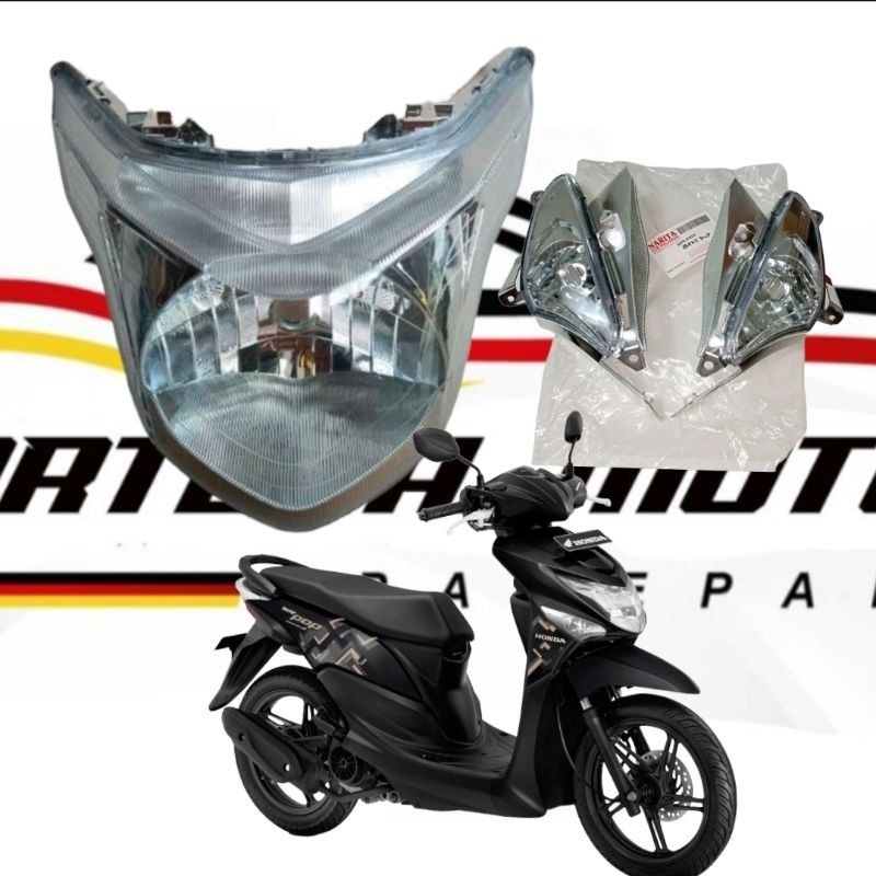 Jual Reflektor lampu depan+ sein depan Kanan kiri honda Beat pop ...