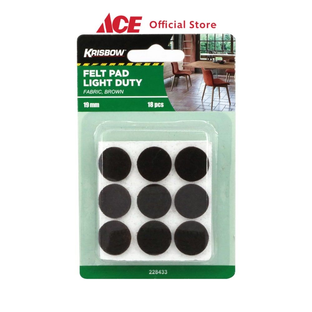 Jual Krisbow Set 18 Pcs Alas Kaki Furnitur Bulat 19 mm Felt Pad ...