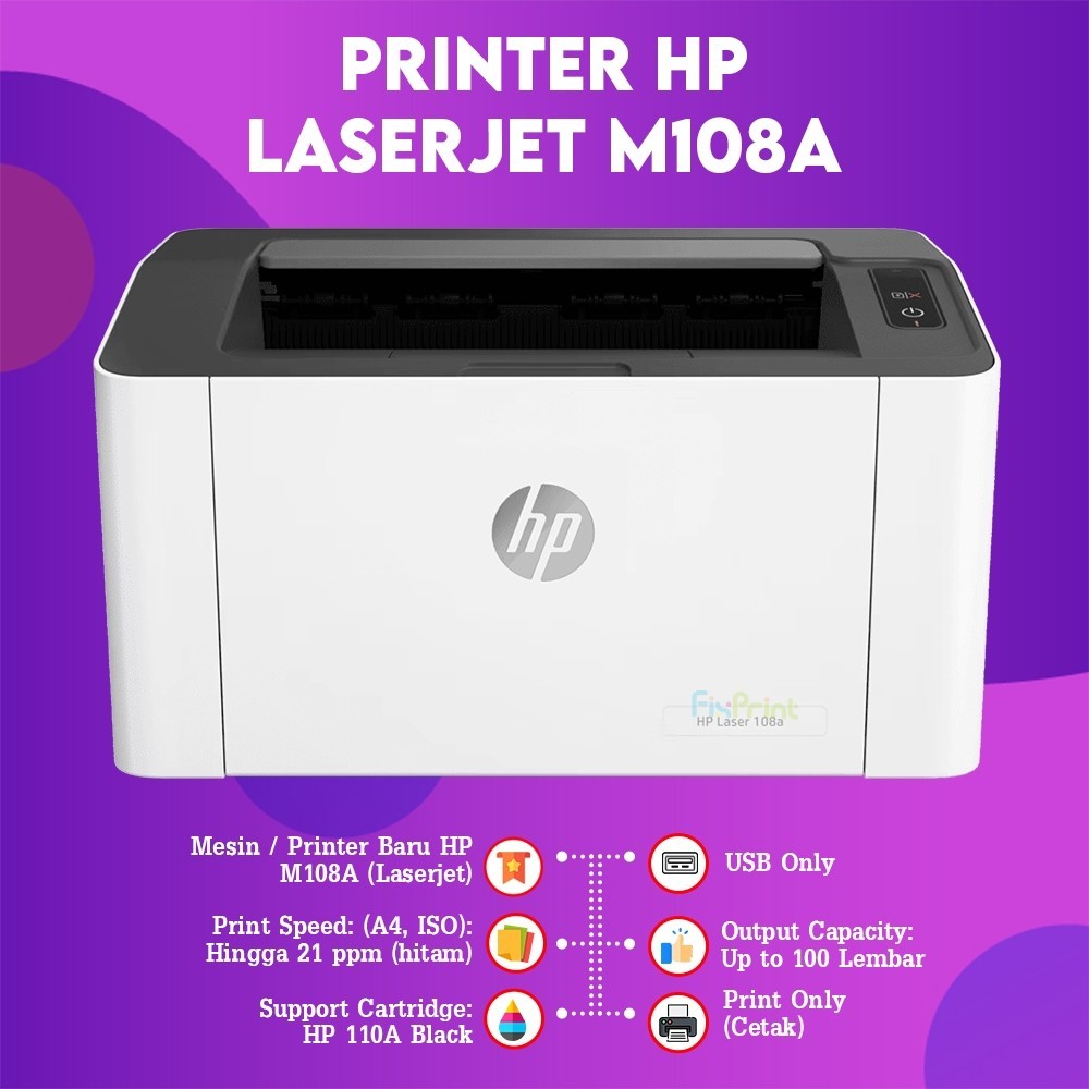 Jual FixPrint Printer HP Laserjet Monochrome 108w Wireless Print Only ...