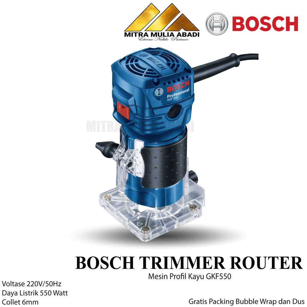 Jual Bosch GKF-550 1/4" Router Trimmer Mesin Profil Kayu GKF-550 ...