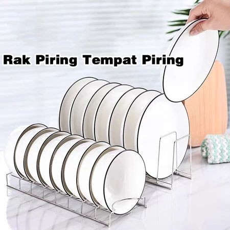 Jual Rak Piring Mangkuk Rak Pengeringan Piring Satu Lapis Stainless ...