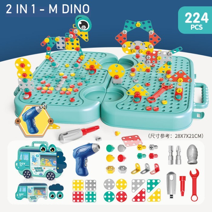Jual DIY MAINAN KOPER BOR 2 IN 1 BONGKAR PASANG / MAINAN KREATIF 3D ...