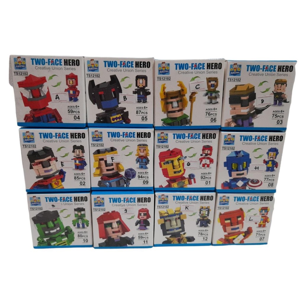 Jual LEGO DIY ATTRACTIVE PUZZLE TWO FACE HERO SERIES MADE IN CHINA ...
