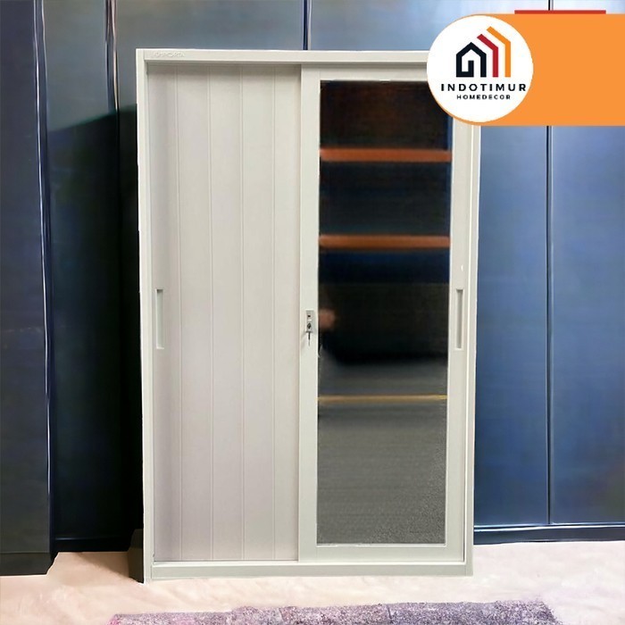 Jual Lemari Besi Sliding 2 Pintu Full Cermin BTS-S03 A99 FM - Kokoh ...