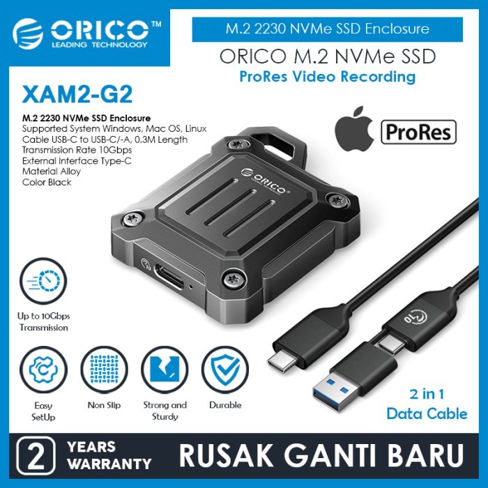 Jual ORICO M.2 2230 NVMe SSD Enclosure M2 2230 Military Grade - XAM2-G2 | Shopee Indonesia