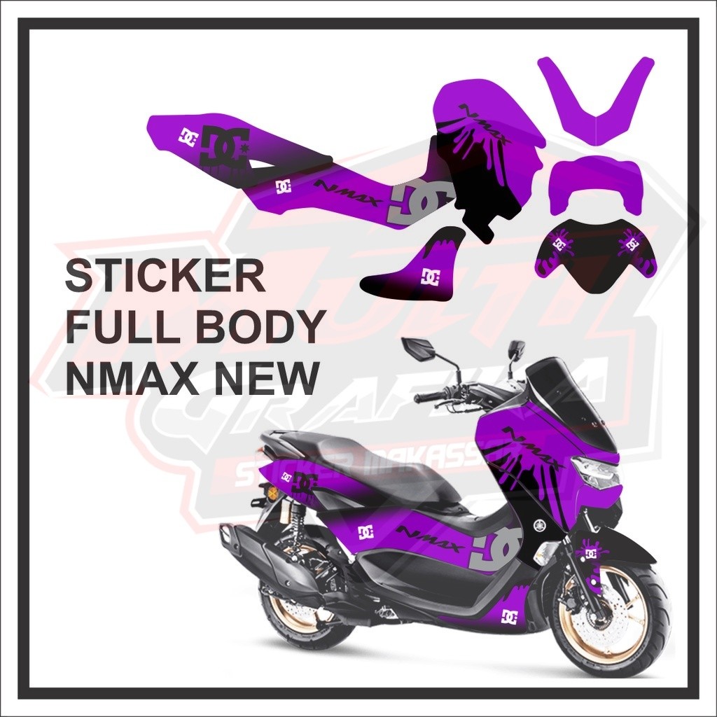 Jual Decal Motor NMAX NEW FullBody Sticker NMAX Baru Motif Garis Hijau ...
