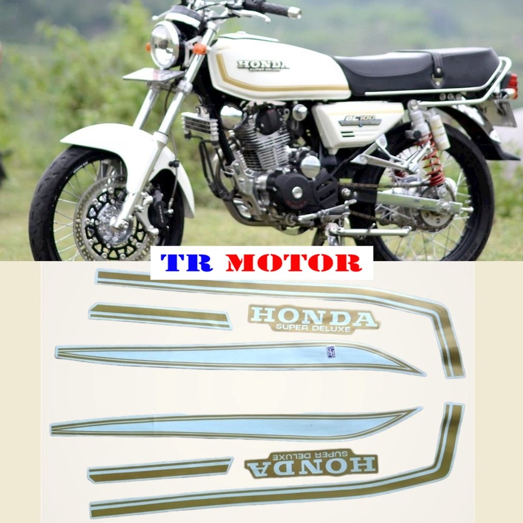 Jual Striping Stiker Polet List Motor Honda Gl 100 Gl100 Gold Emas ...