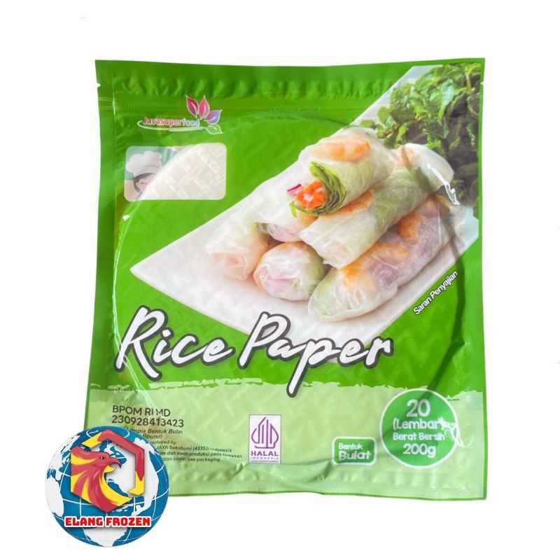 Jual Rice Paper Round Bulat Java Super Food| Kulit Lumpia Bulat isi 20 ...