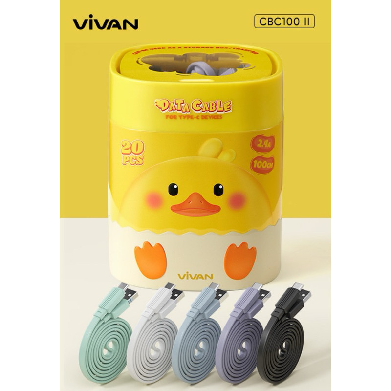 Jual VIVAN CBC100 II TYPE C 2.4A 100cm 1 Toples Isi 20 Pcs Original ...