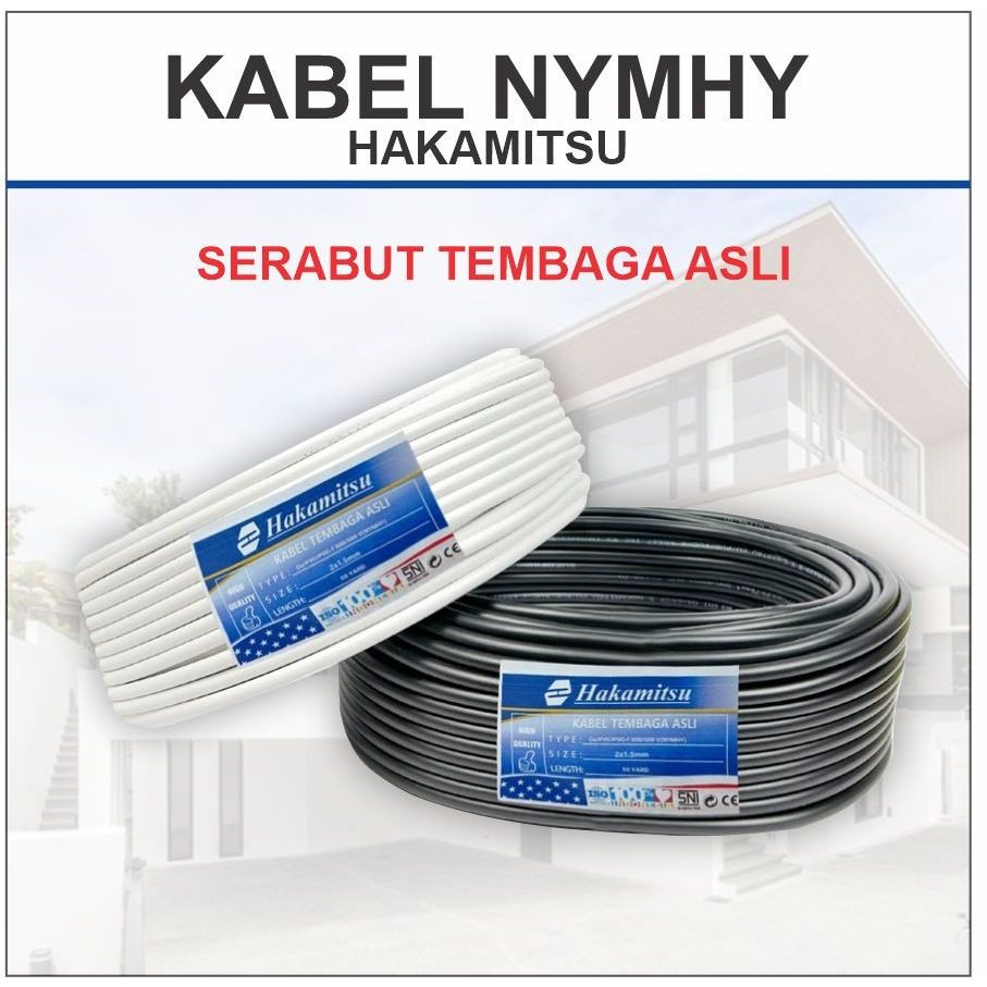Jual Kabel Tembaga Asli HAKAMITSU NYMHY 2x0.75 2x1.5 Kabel Listrik Original | Shopee Indonesia