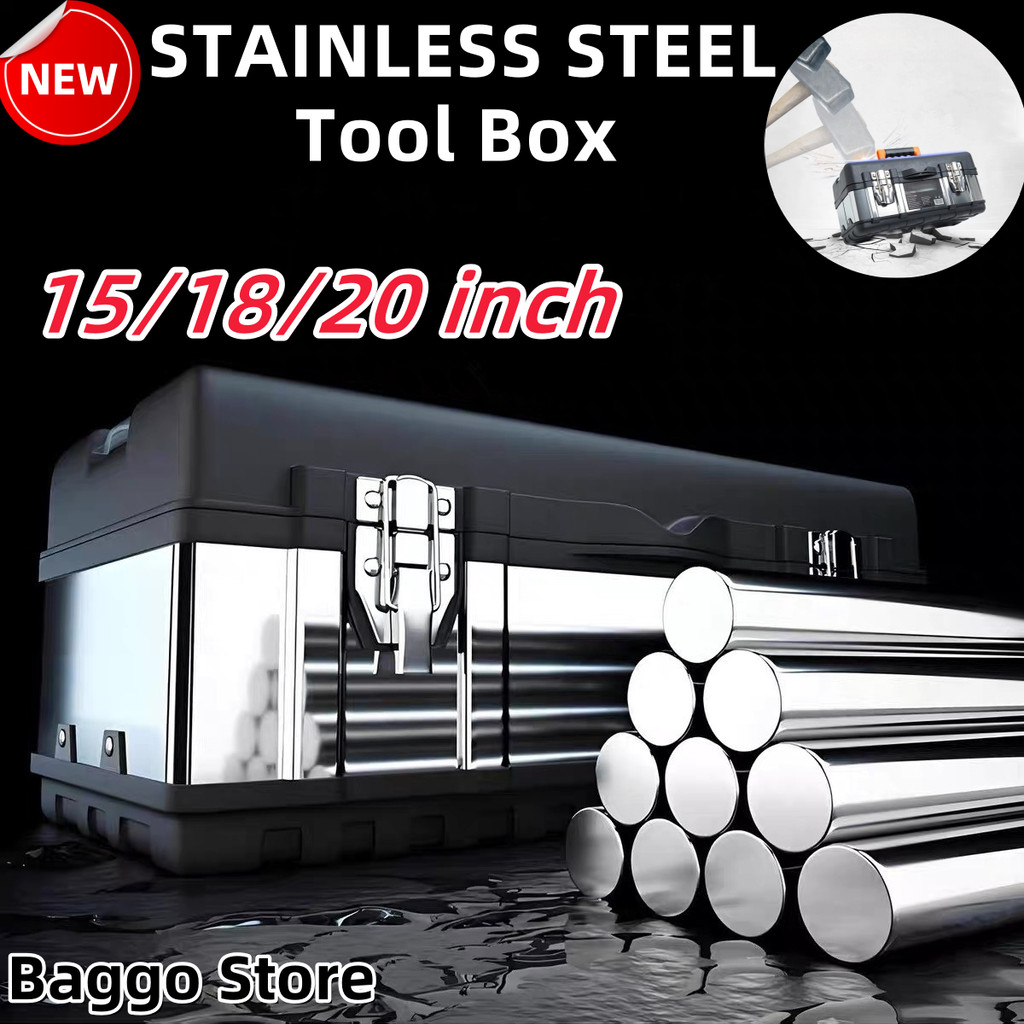 Jual JEGU Tool Box 15/18/20 inch Box /Besi Baja Kotak Perkakas/Tahan ...