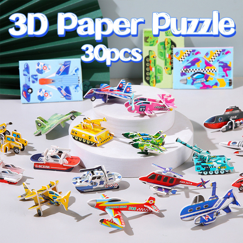 Jual GeeToy 30 Pcs Puzzle Kertas 3D DIY Menyenangkan Puzzle Jigsaw ...