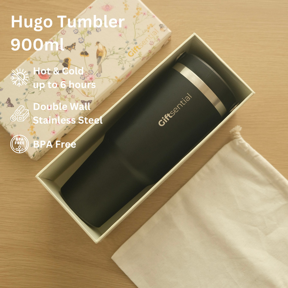 Jual Giftsential Hugo Tumbler 900ml - Botol Minum Double Wall Stainless Steel Anti Tumpah Vacuum ...