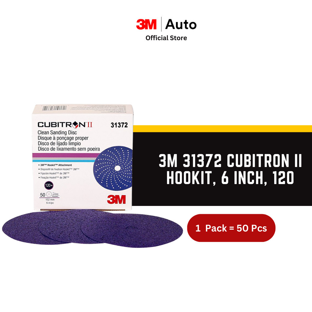 Jual 3M 31372 Cubitron Ii Hookit, 6 Inch, 120 - 1 Pack - isi 50 pcs | Shopee Indonesia