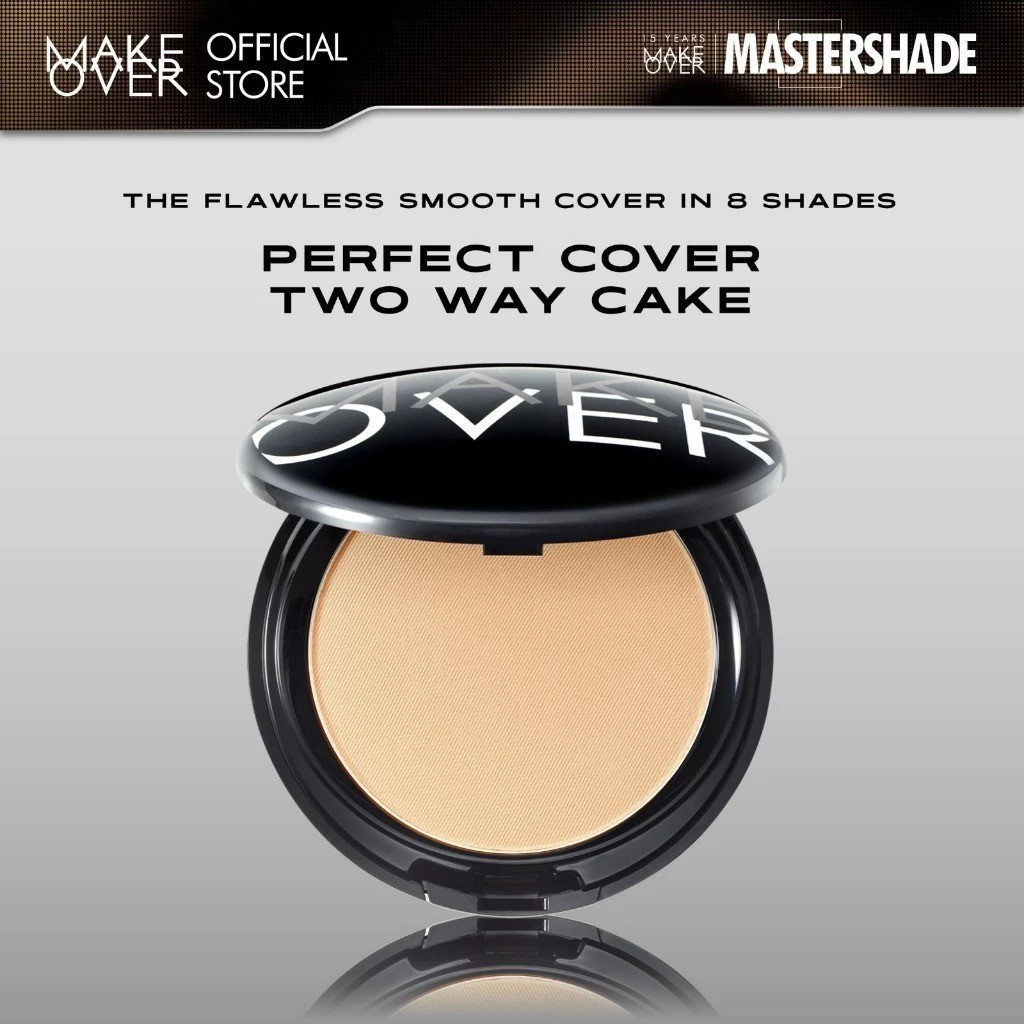 Jual MAKE OVER Perfect Cover Two Way Cake Bedak Padat Bedak Compact ...