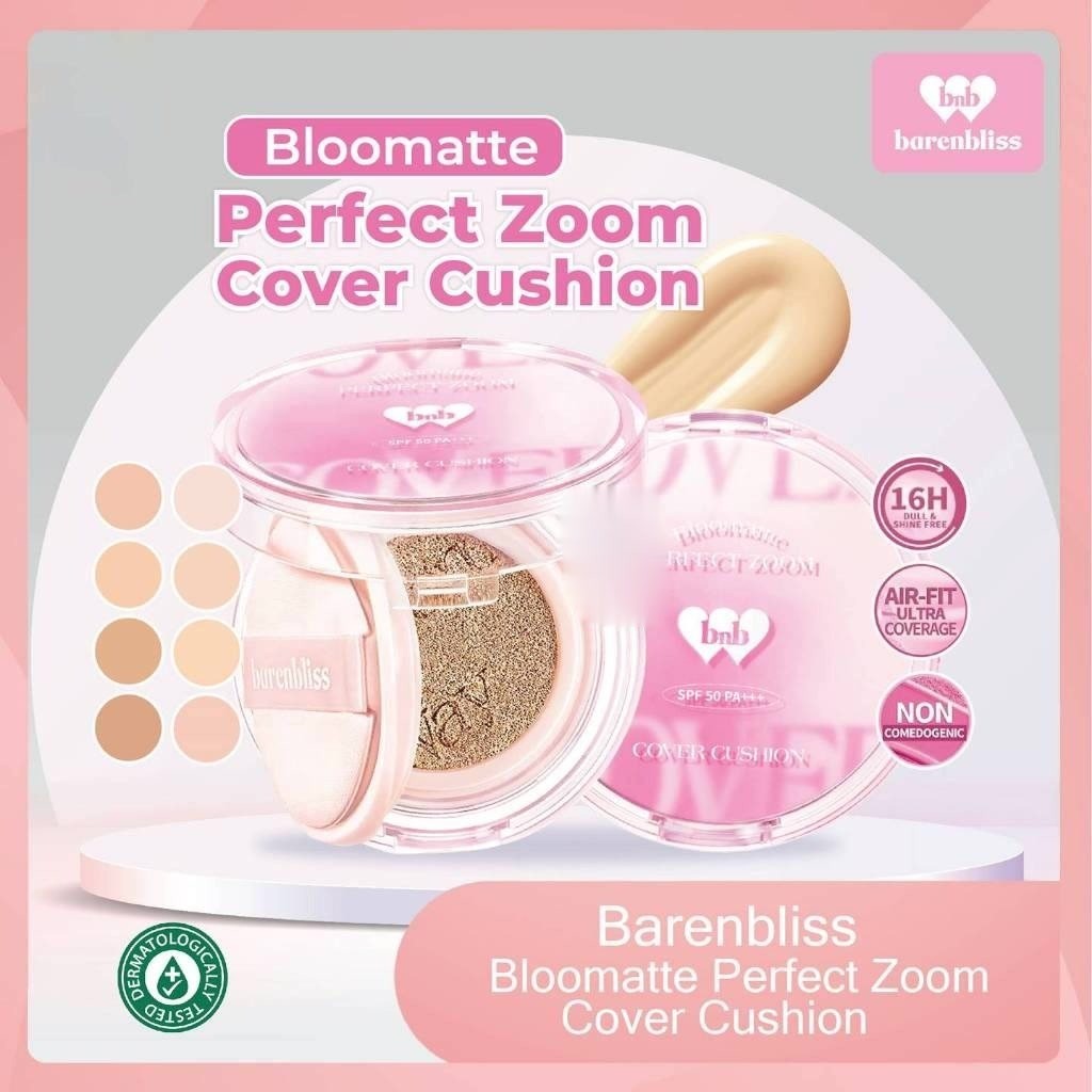 Jual Barenbliss Bloomatte Perfect Zoom Cover Cushion 15gr SPF50 PA+++ - Cushion Ringan Matte ...