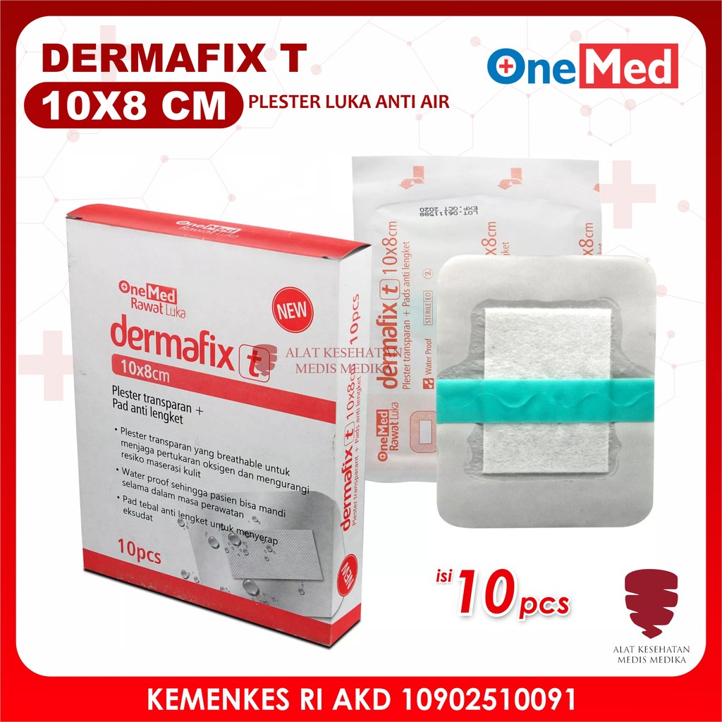 Jual Dermafix T 10 x 8 cm Onemed Plaster Transparan 10x8cm Peralatan ...