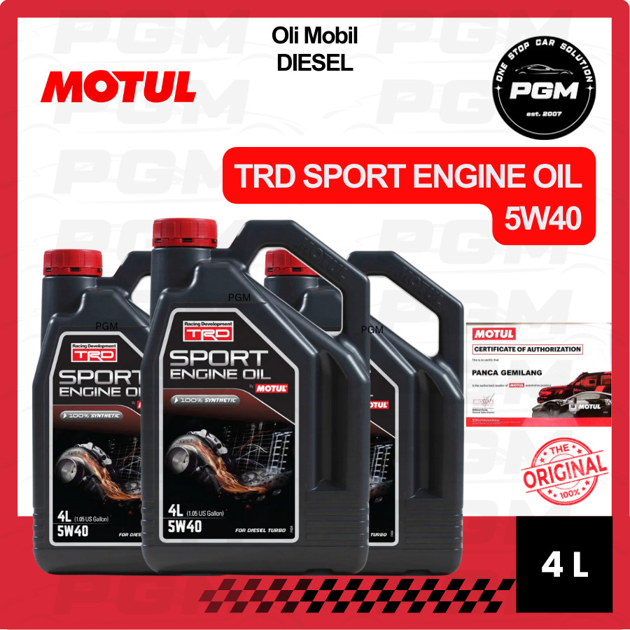 Jual Oli Mobil Motul TRD Sport Engine Oil 5W40 DIESEL 4L Galon (Dijamin ...