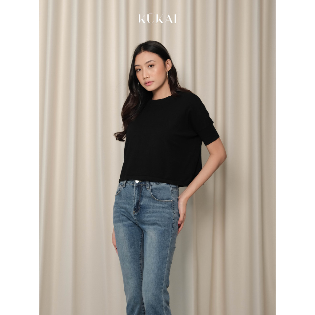 Jual KUKAI | Pola Knit Top - Kaos Rajut Knit Wanita Lengan Pendek - Atasan Rajut Knit Wanita ...