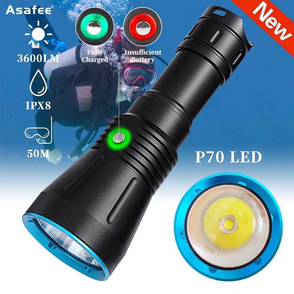 Jual Asafee 3600LM DA16S Senter Selam XHP70 LED Senter Led Daya Tinggi ...