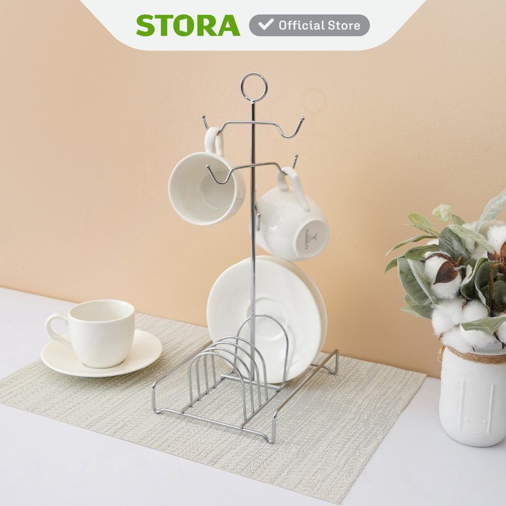 Jual Stora Rak Gelas Cangkir - Putih Tempat Cangkir Gantung Rak Cup ...