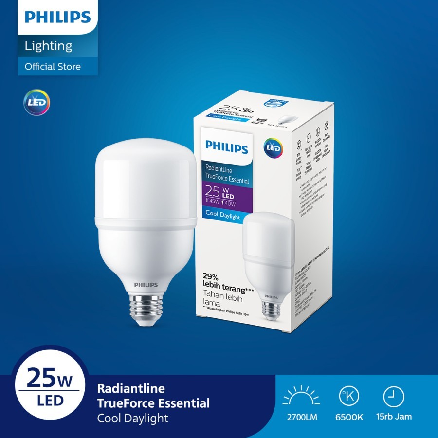 Jual LAMPU LED PHILIPS RADIANTLINE TRUEFORCE | Lampu LedBulb Philips 6500K Radiantline Trueforce ...