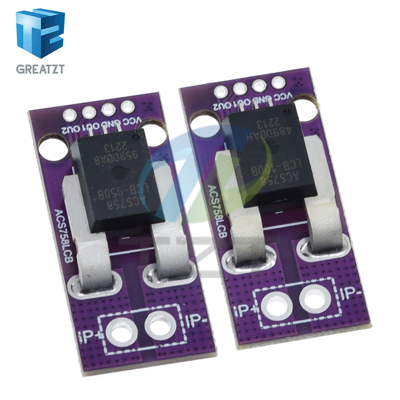 Jual 50A 100A Hall Current Sensor Module Linear Analog AC DC 3.3V-5V ...