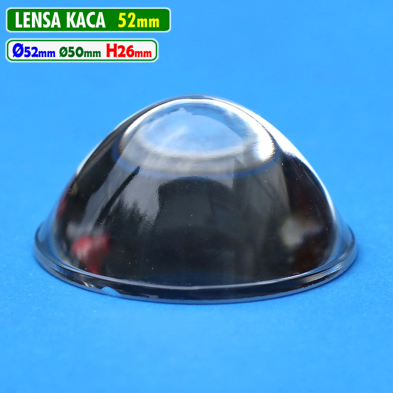 Jual Lensa Kaca 52mm Cembung Datar H.26 ID.50mm 2 Inch LED HPL Cree MCP ...