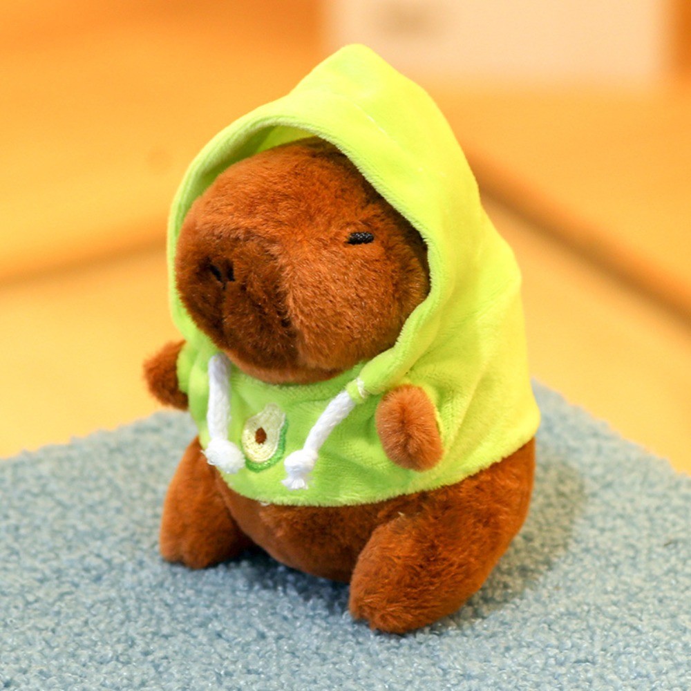 Jual Cute Small Size Capybara Plush Toy With Wings Hoodie Simulation ...